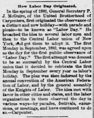 Victorian America Celebrates Labor Day - Kristin Holt